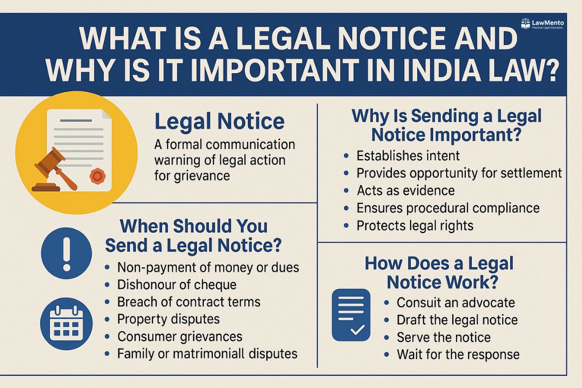 What Is a Legal Notice and Why Is It Important in Indian Law? - LawMento